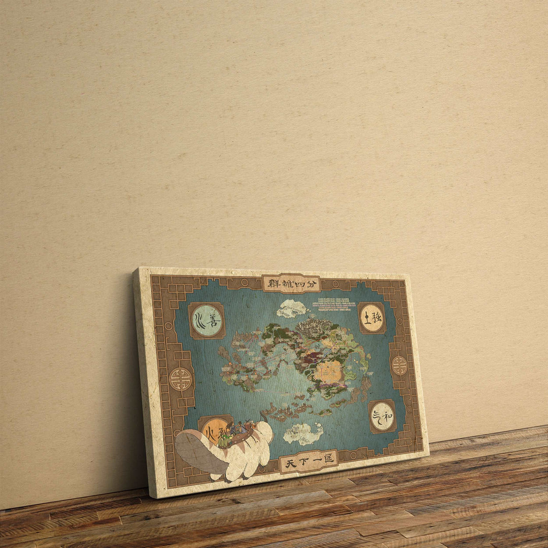 Avatar The Last Airbender / Hava Bükücü Map Kanvas Tablo Ev Dekorasyon ...
