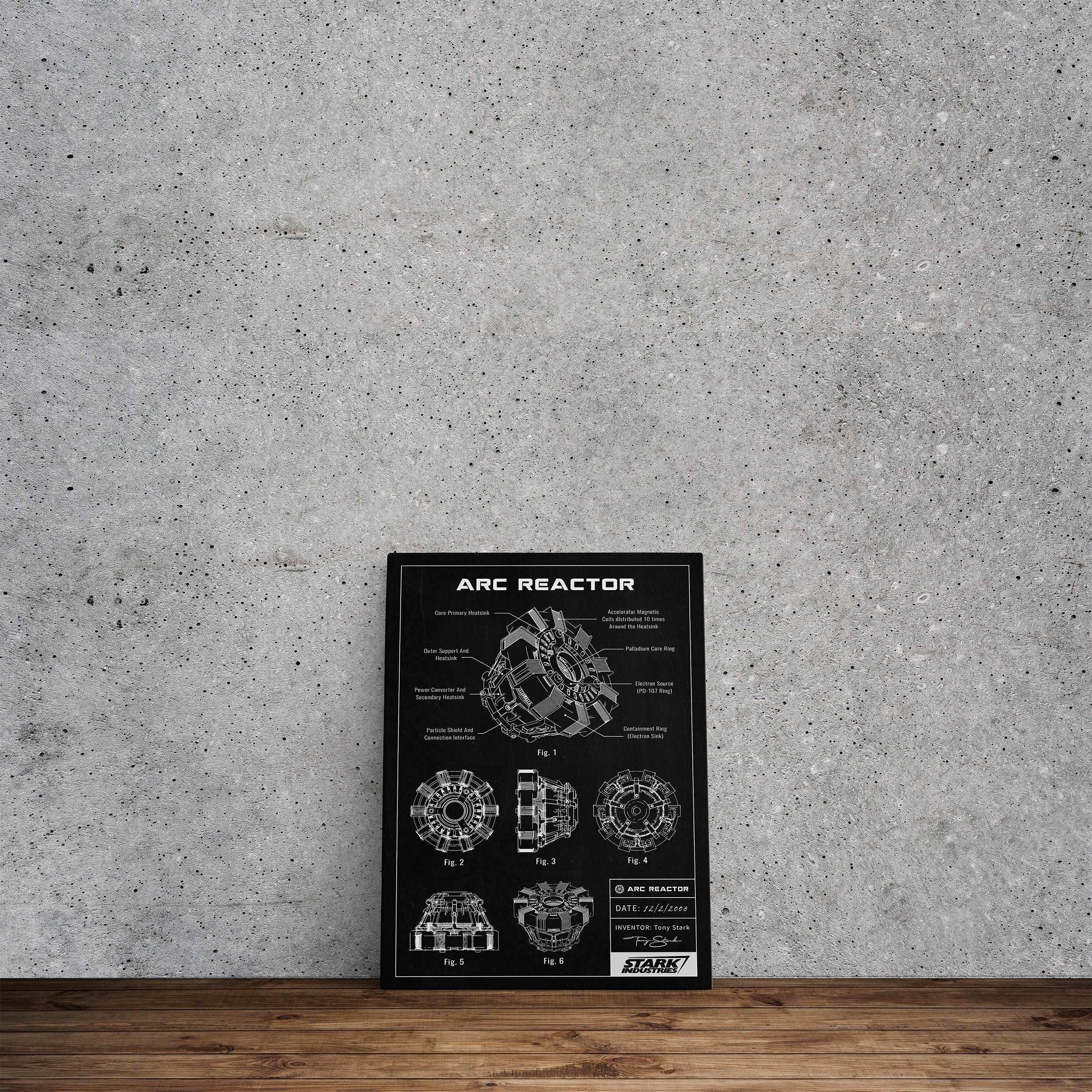 Arc Reactor Chalkboard Kanvas Tablo Iron Man Avengers Oda Dekorasyonu ...
