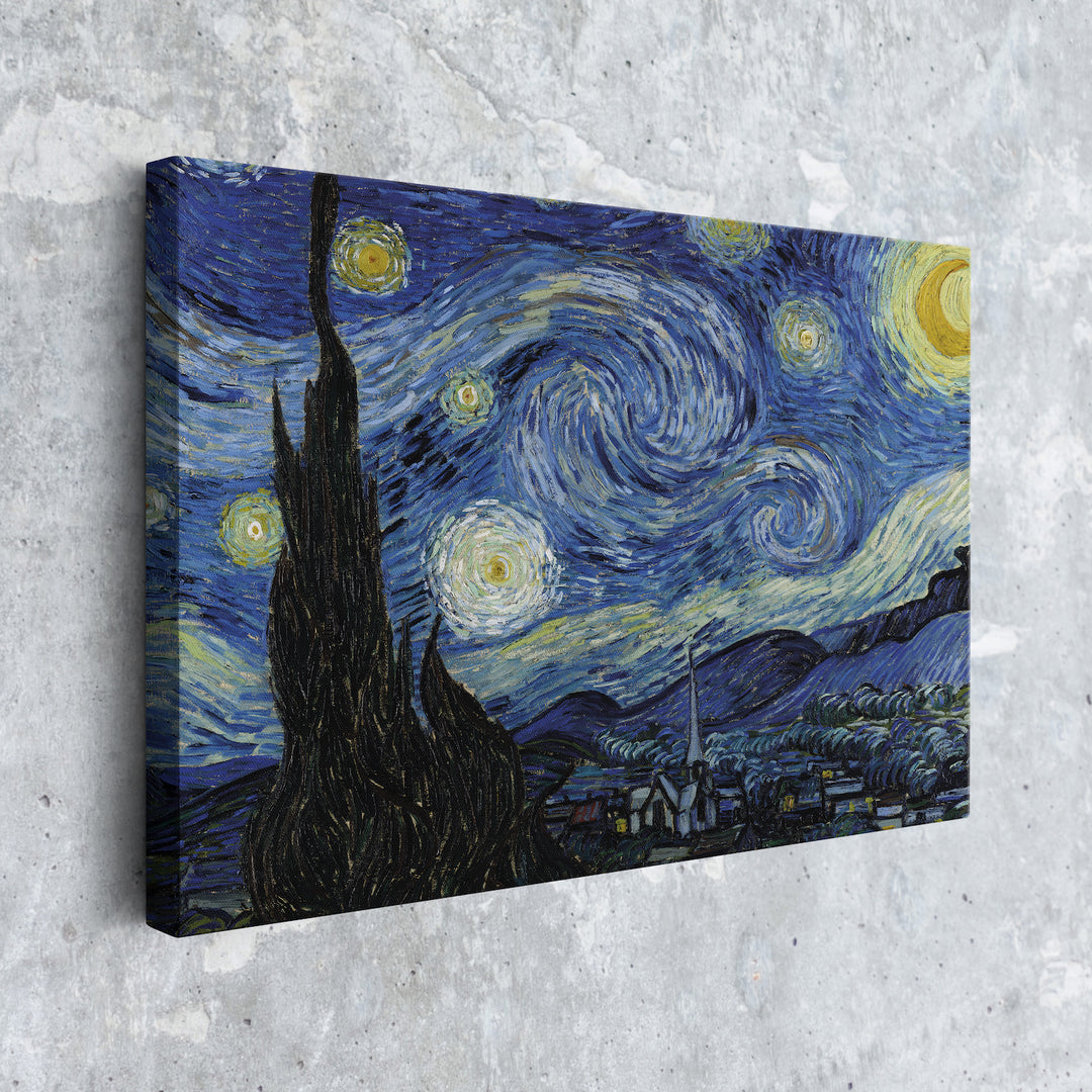 The Starry Night - Yıldızlı Gece Kanvas Tablo Sanatsal Ev Dekorasyonu ...