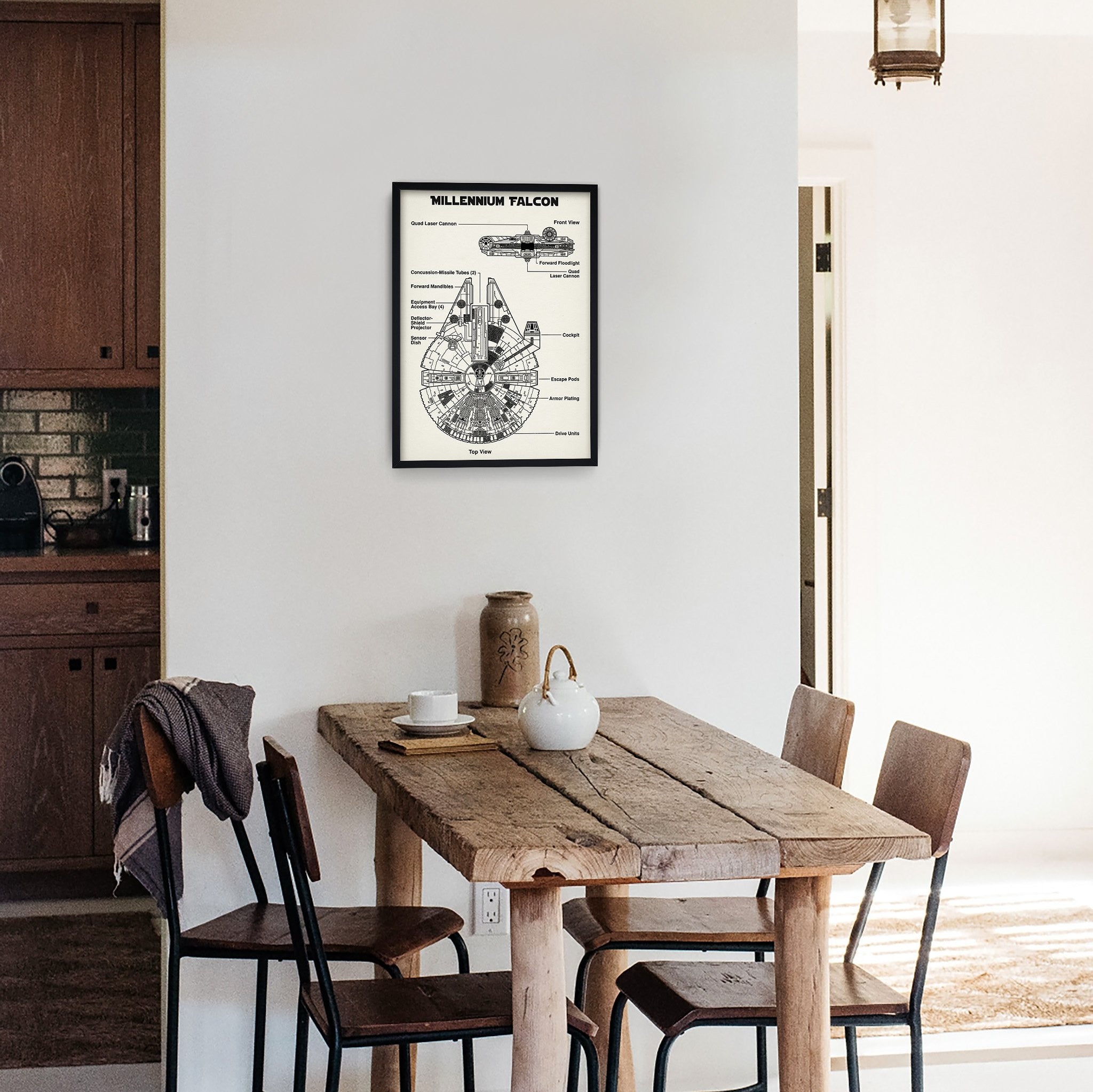 Millennium Falcon Ivory Poster – thelucidlab