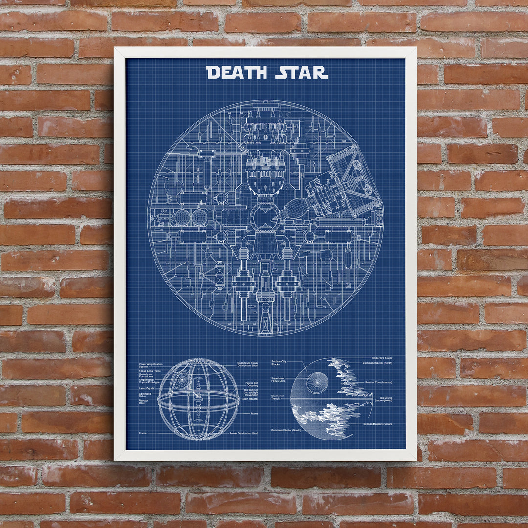 Death Star Blueprint v2 Poster – thelucidlab